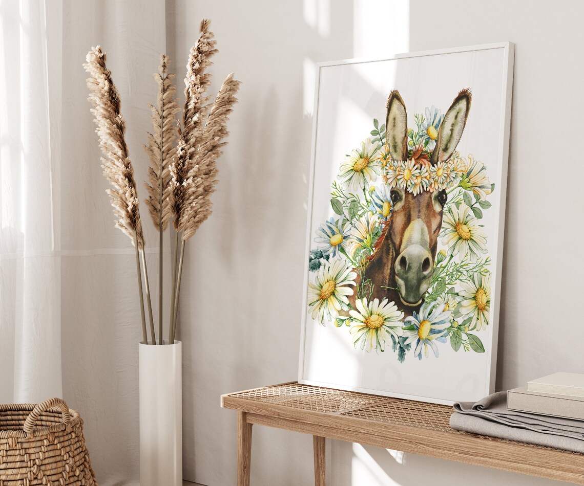 Donkey and Windmill Clipart Watercolor Sublimation Windpump - Etsy