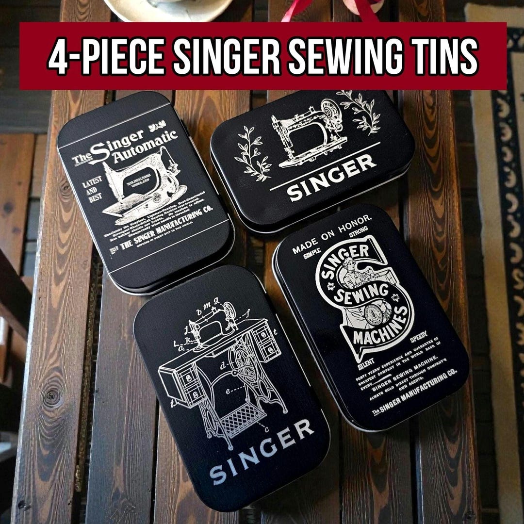 4-piece Sewing Tin Kit (singer) - Etsy