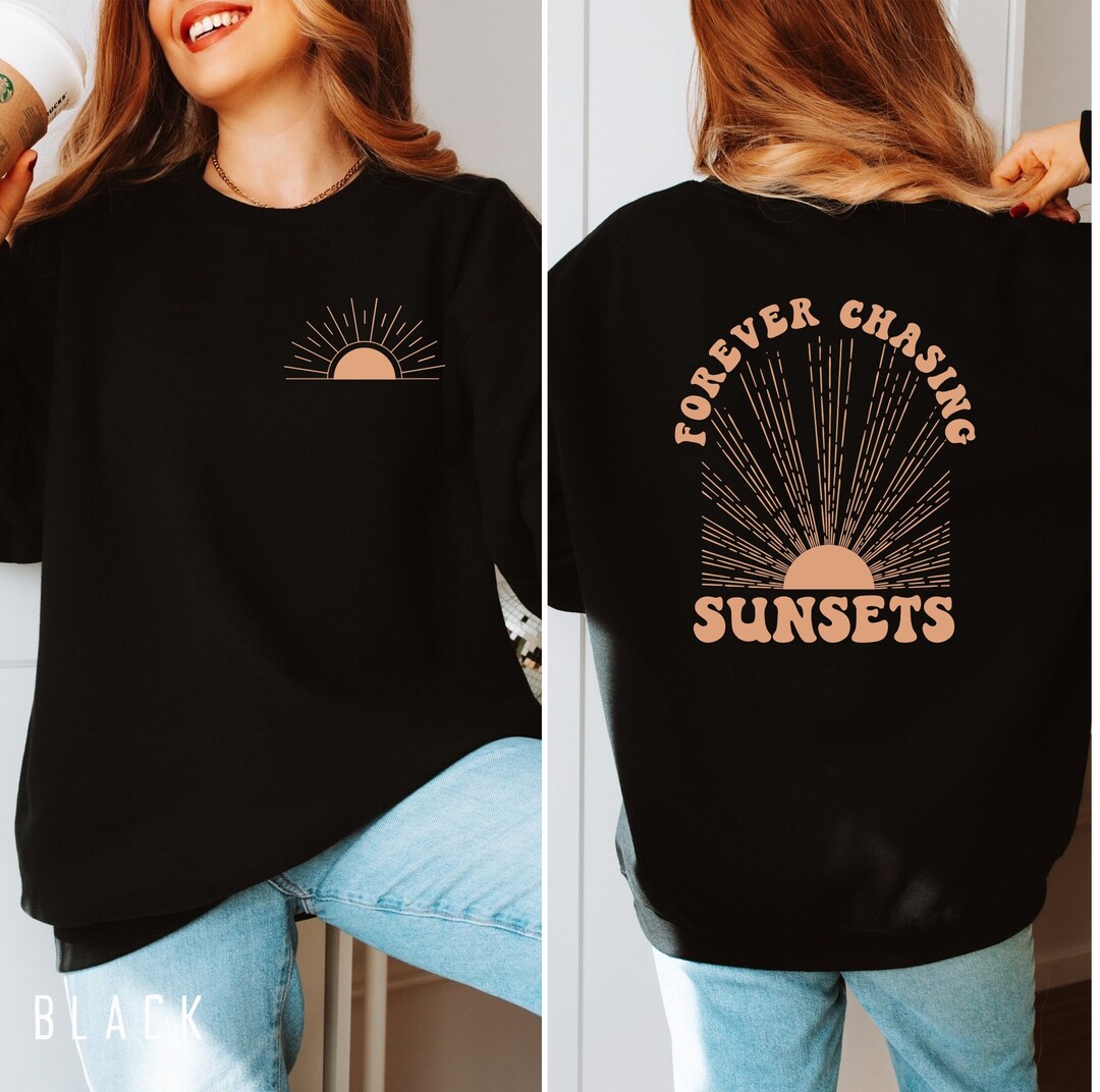 Boho Sunset Sweatshirt Sunshine Sweatshirt Sunburst Crewneck Beach