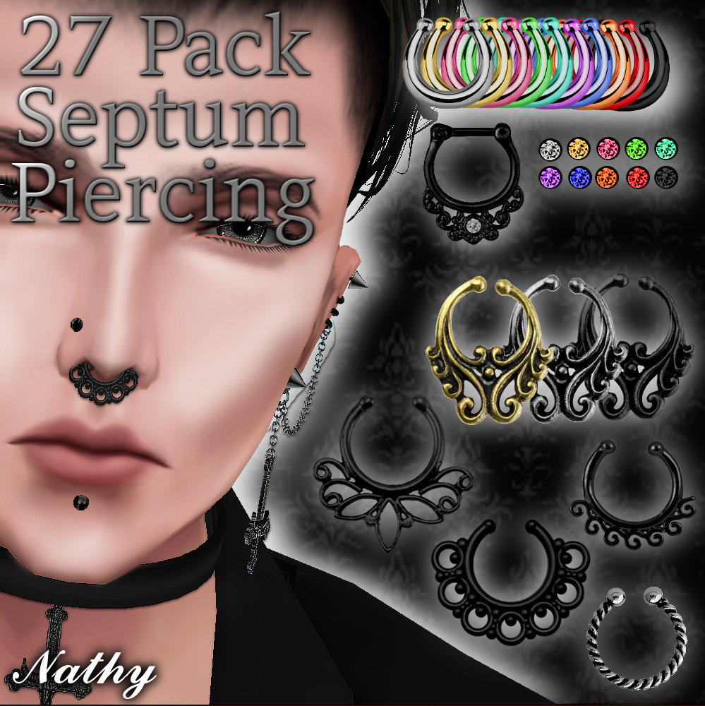 27 Septum Piercing Texture + Opacity Pack, IMVU Creating Product, IMVU ...