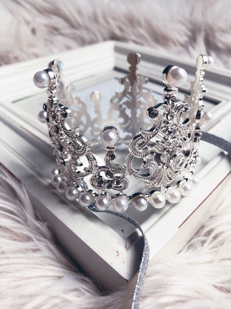 Baby Girl Crown Silver Crown baby Girl Crown Rhinestones - Etsy