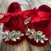 Red Baby Shoes Holiday Baby Girl Shoescrib Shoes1er - Etsy