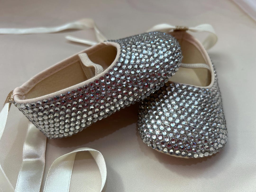 Silver Baby Shoes , Baby Girl Shoes,crib Shoes,1er Birthday Party ...
