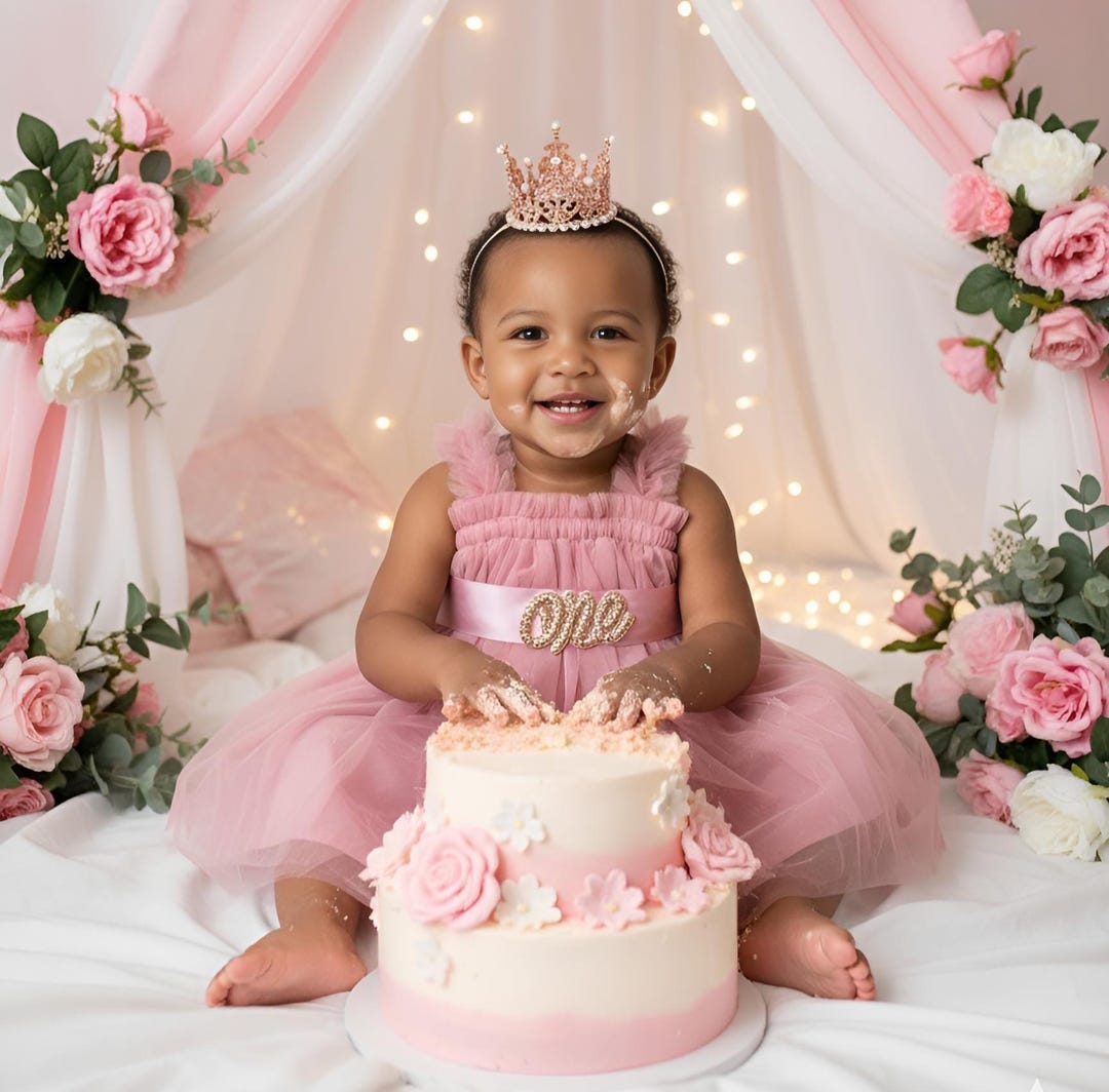 Dusty Pink 1st Birthday Dress Tutu, Cake Smash Outfit (12-18 Months) - Etsy