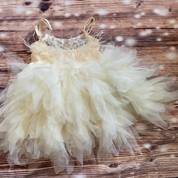 Girls Feather Dress - Etsy