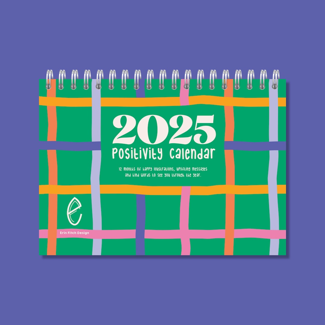 A5 Positivity 2025 Desk Calendar / Planner. Inspiring Messages Each ...
