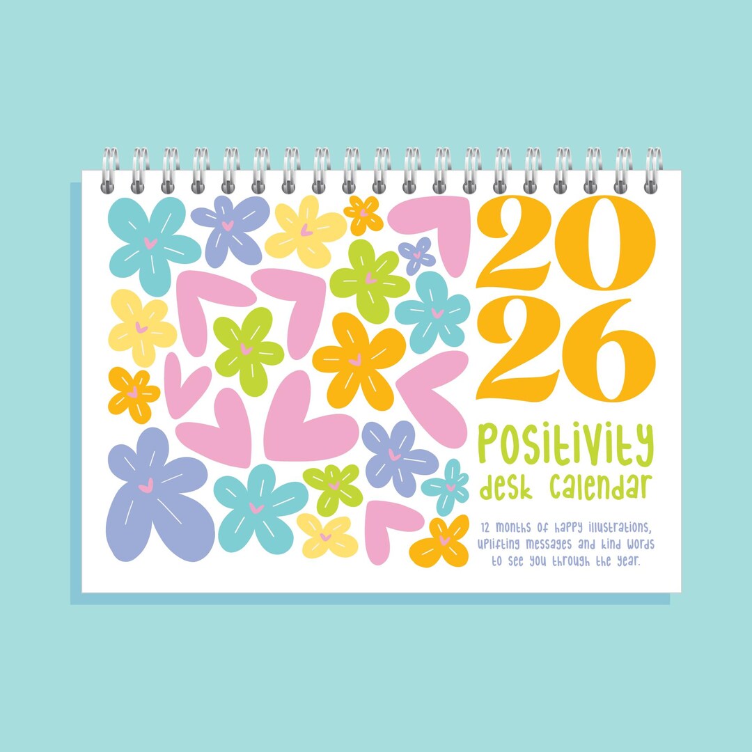 2026 Positivity Desk Calendar: A5 Planner With Inspiring Messages - Etsy