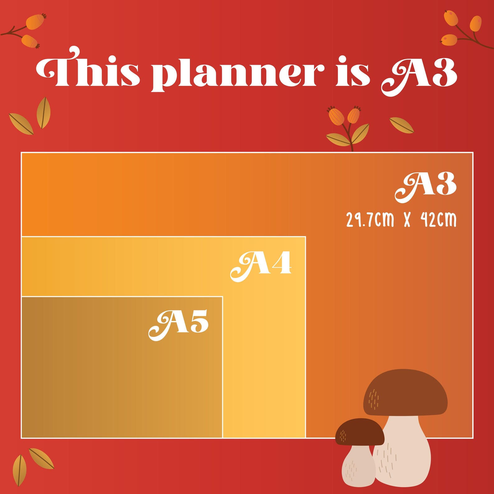 A3 Autumn Undated Weekly Planner Pad | Desk Planner | Weekly Notepad ...