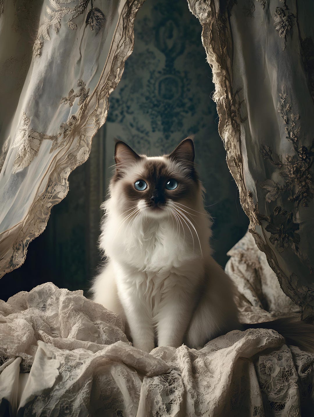 RAGDOLL KATZEN - Photorealistic Velvet Paws in a Set of 4 - Digital ...
