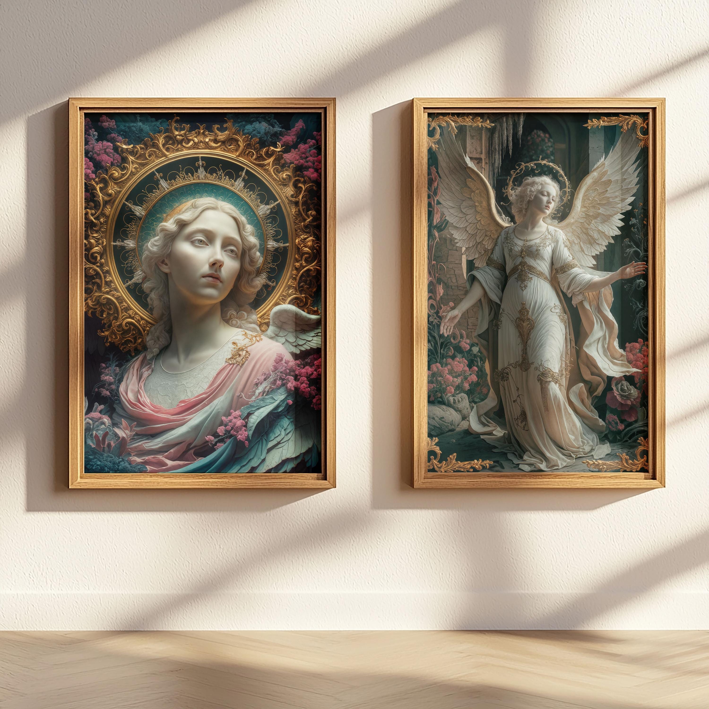 BAROQUE ANGELS in the Style of Carlo Crivelli - Christian Motif - Faith ...