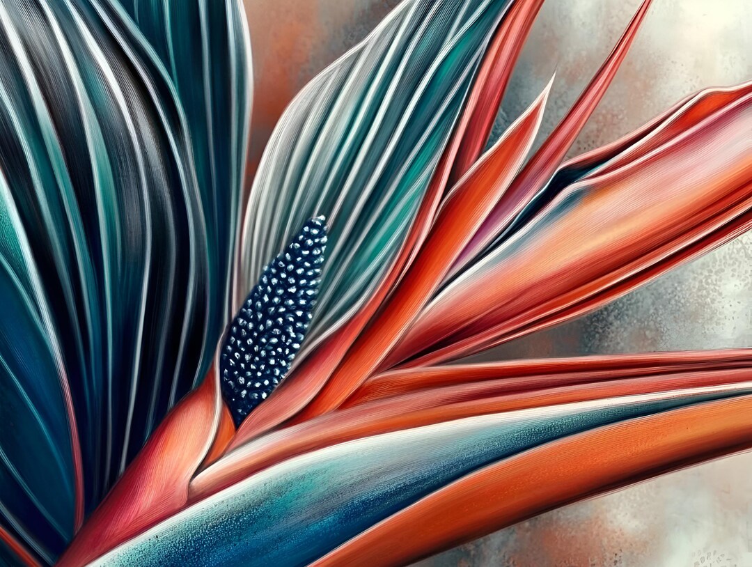 Printable Art Strelitzia Trio Flower Abstraction Download 300 DPI - Etsy