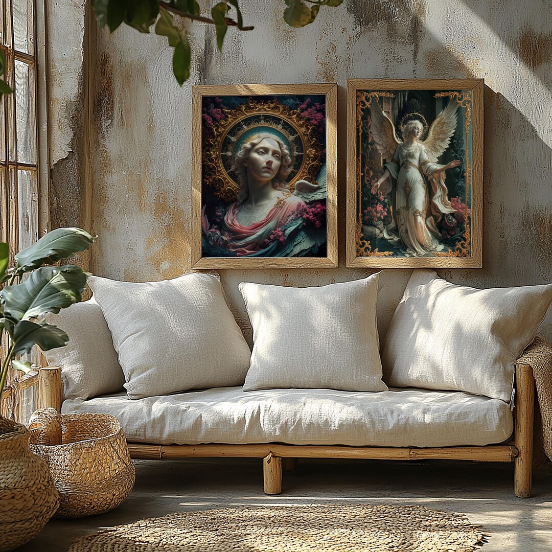 Printable Art 2 Baroque Angels in the Style of Carlo Crivelli Christian ...