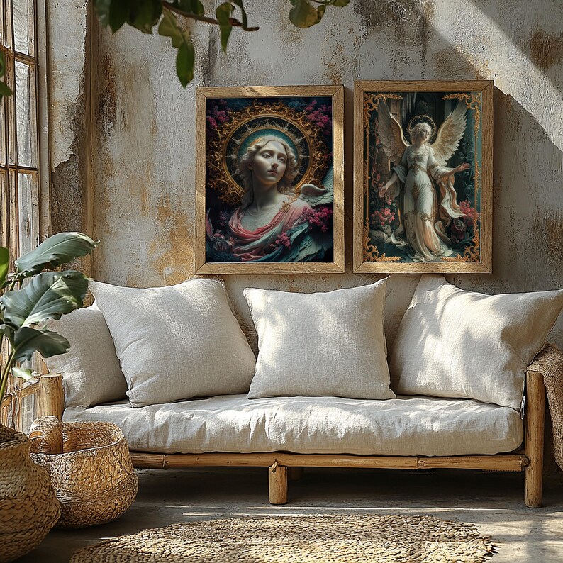 BAROQUE ANGELS in the Style of Carlo Crivelli - Christian Motif - Faith ...