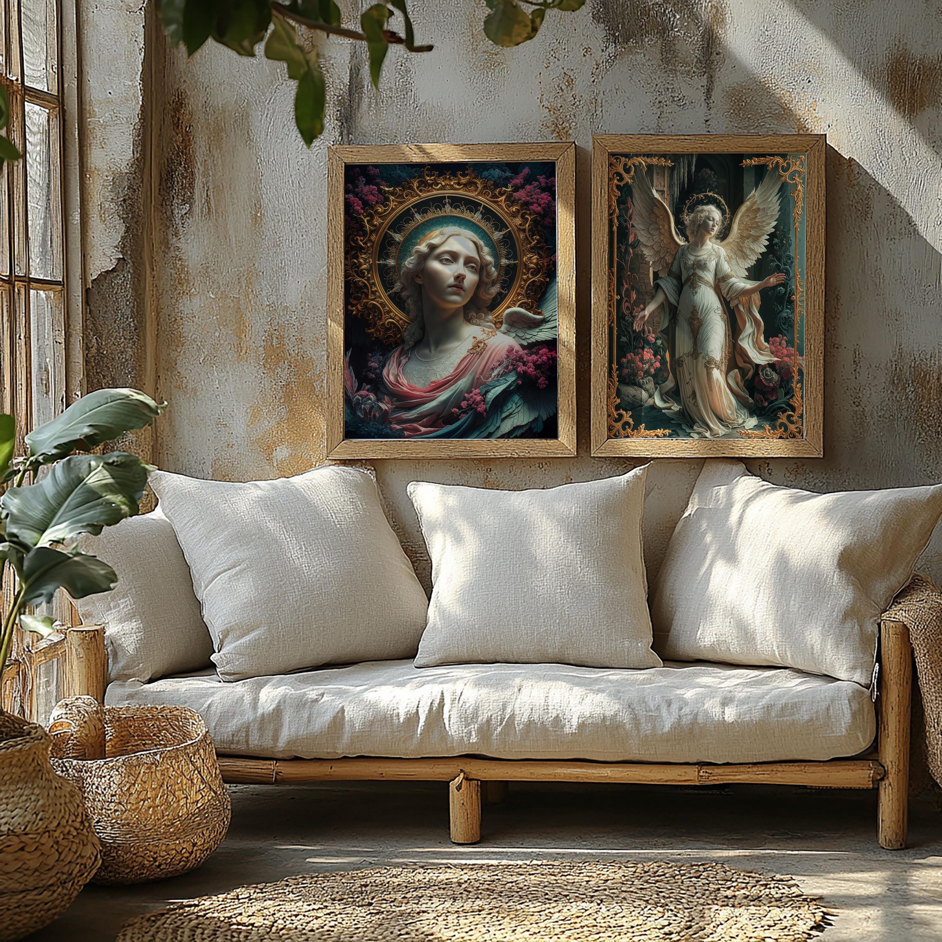 BAROQUE ANGELS in the Style of Carlo Crivelli - Christian Motif - Faith ...