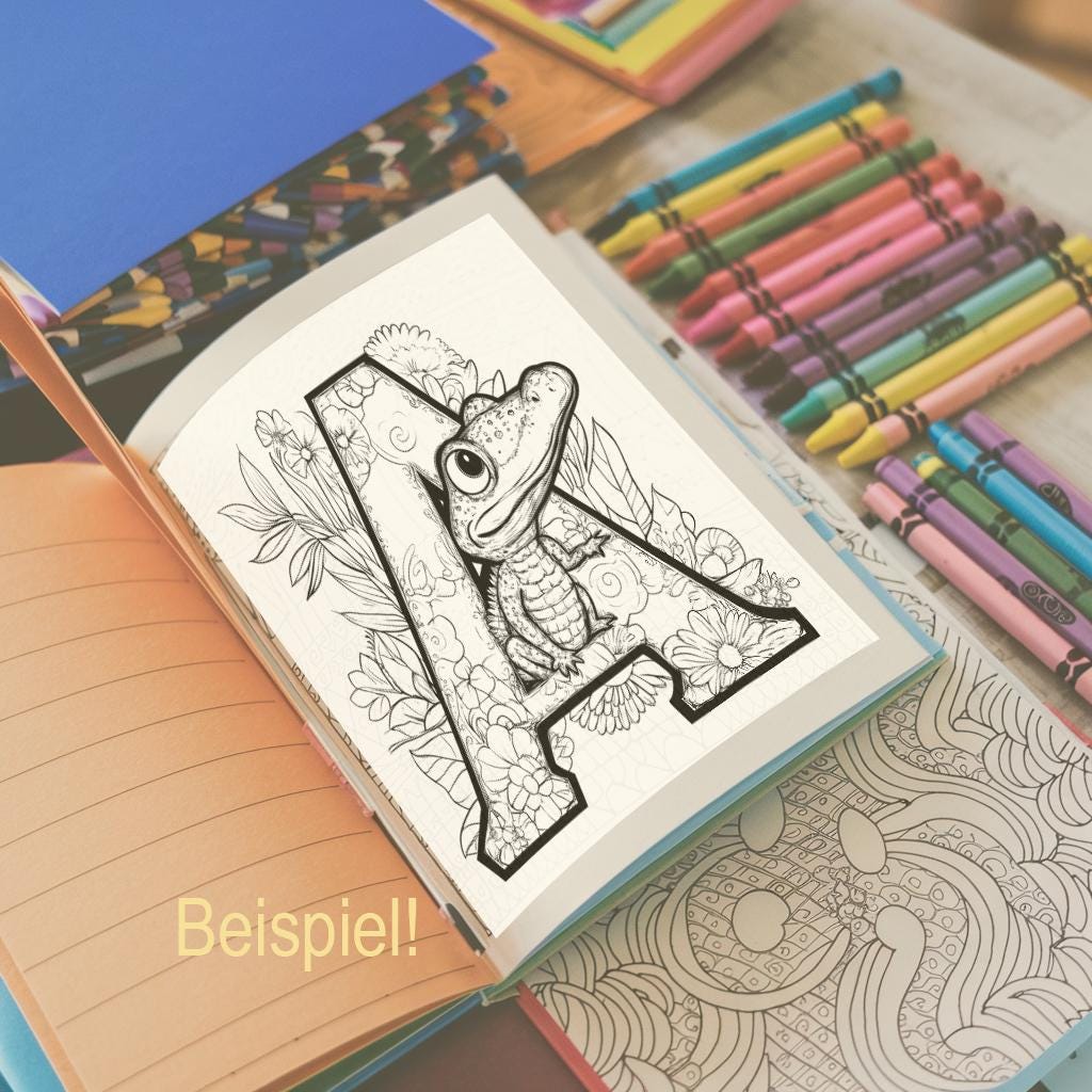 Animal ABC to Print Out, Color and Learn - Etsy