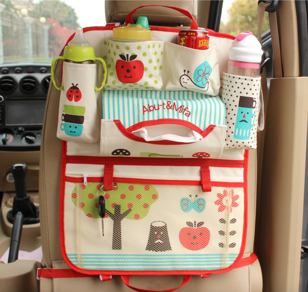 Car Seat Organizer, Gift for Newborn, Cartoonish Car Seat Back Storage ...
