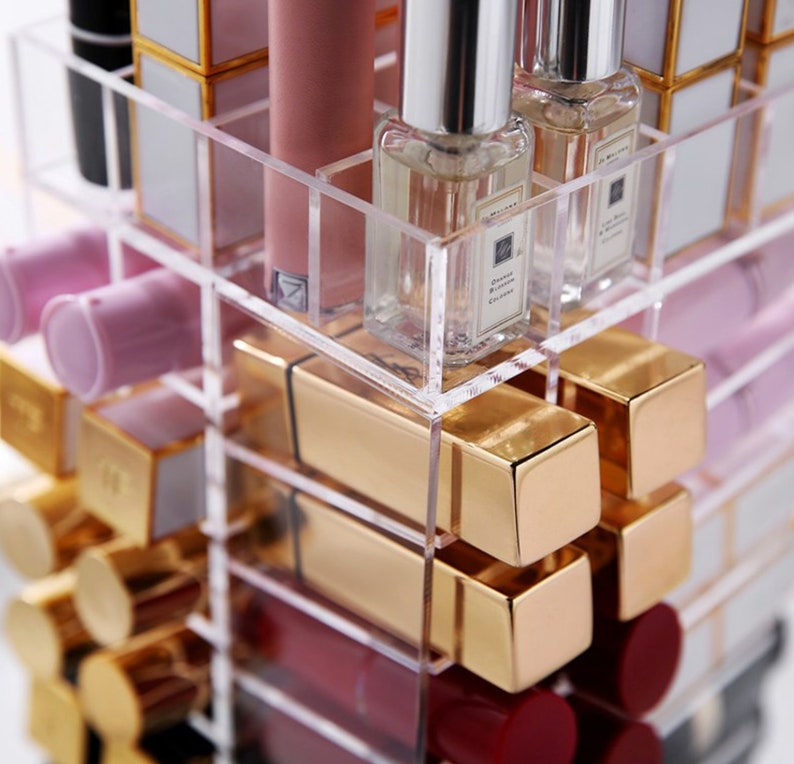 360 Degree Rotating Lipstick Organizer Makeup Organizer | Etsy