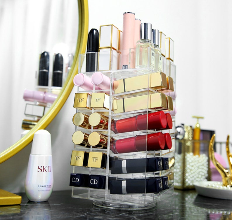 360 Degree Rotating Lipstick Organizer Makeup Organizer | Etsy