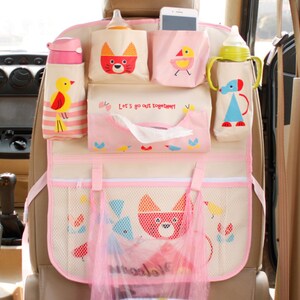 Car Seat Organizer, Gift for Newborn, Cartoonish Car Seat Back Storage ...