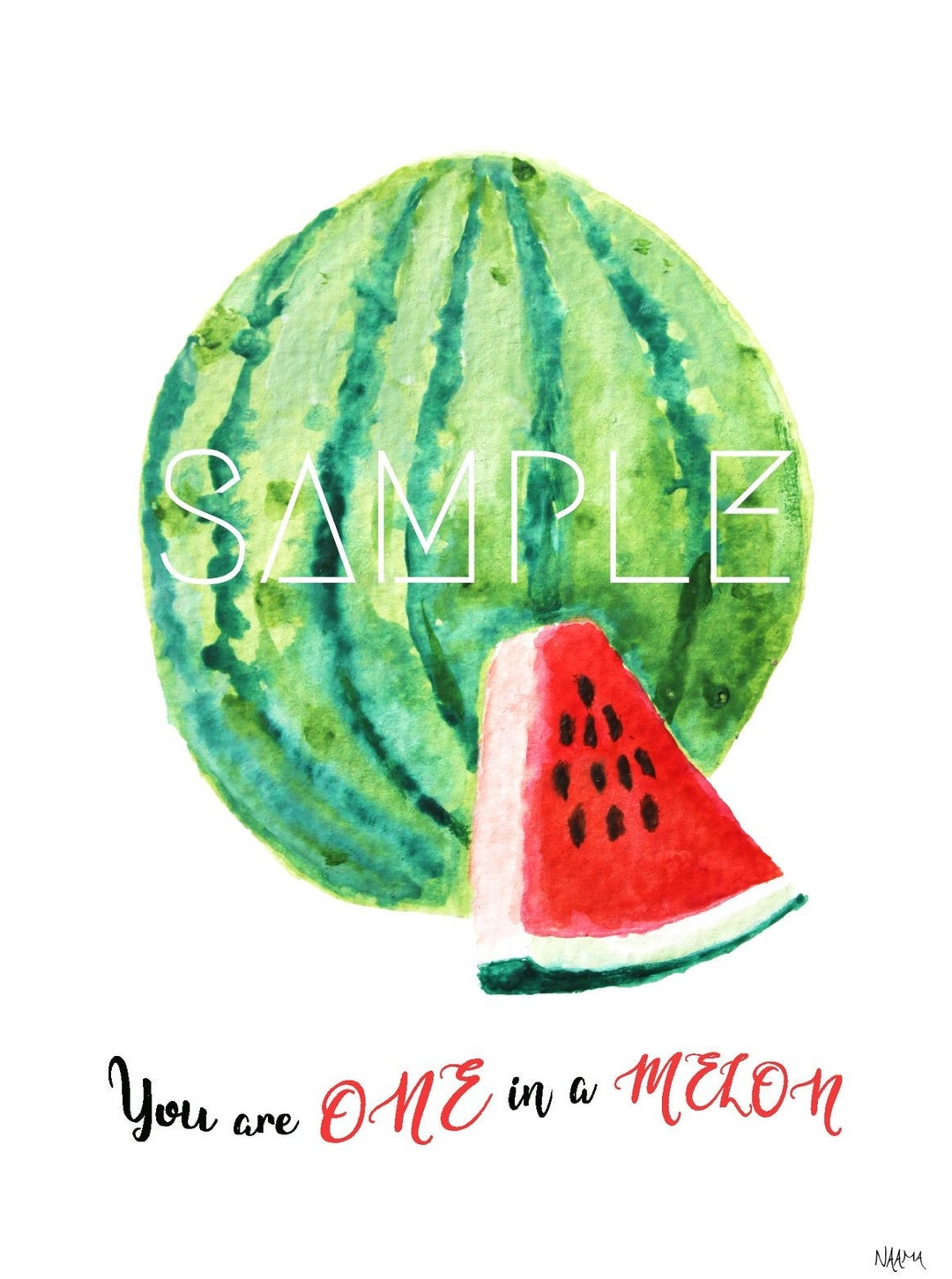 Anguria Acquerello arte/carta/stampa digitale - Etsy Italia