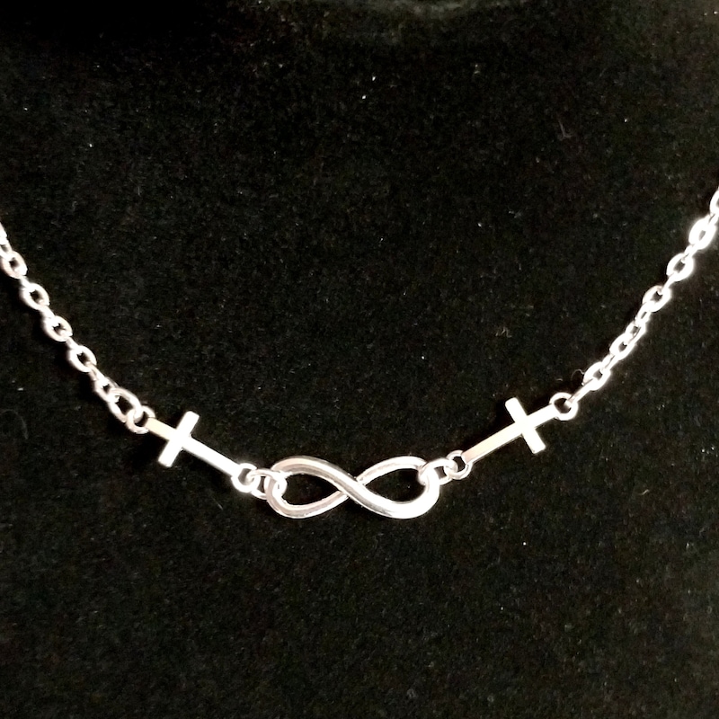 Infinity Cross Necklace - Etsy