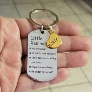 Sister Keychain, Sister Inspirational Gift, Sister Gift, Sister Key ...