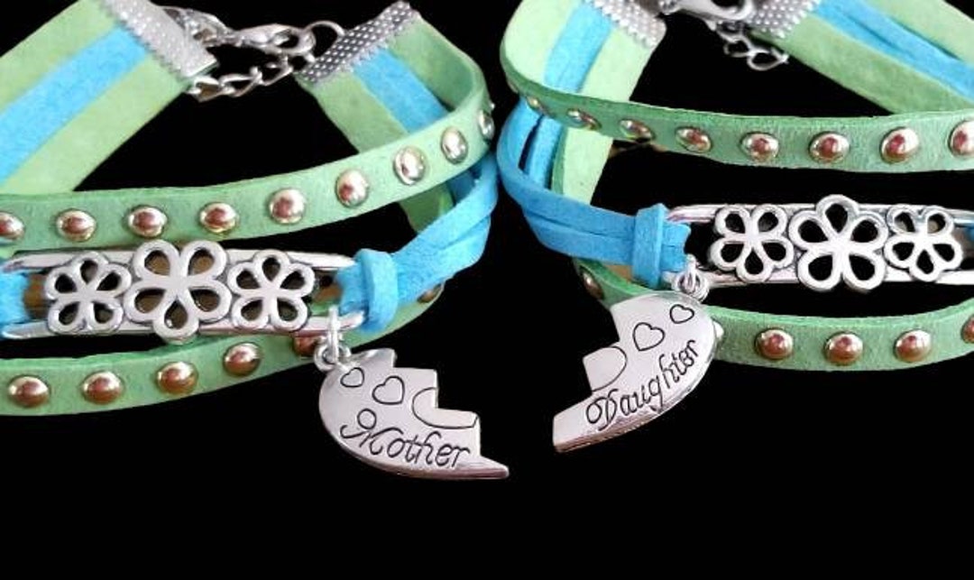 2pc MOM DAUGHTER Bracelet Set, Mom Daughter Jewelry Set, Mom Daughter ...