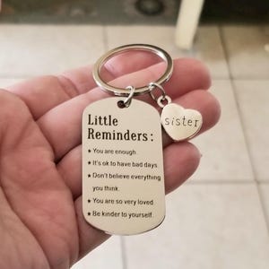 Sister Keychain, Sister Inspirational Gift, Sister Gift, Sister Key ...