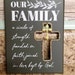 Our Family Wooden Sign, Cross Wood Wall Plaque, Art, Home Decor ...
