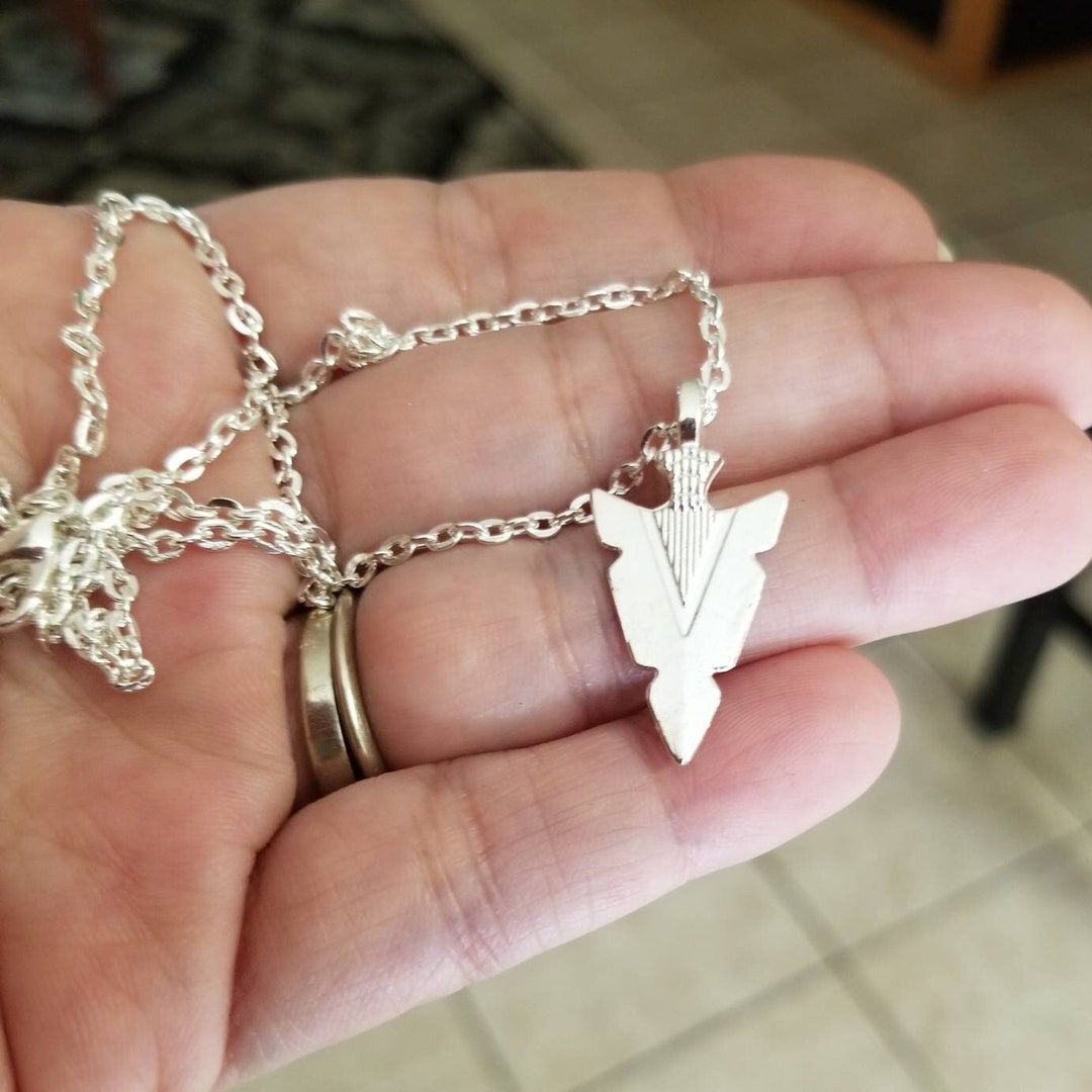 Silver Arrowhead Necklace, Arrow Pendant, Arrowhead Pendant, Spear ...