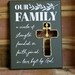 Our Family Wooden Sign, Cross Wood Wall Plaque, Art, Home Decor ...