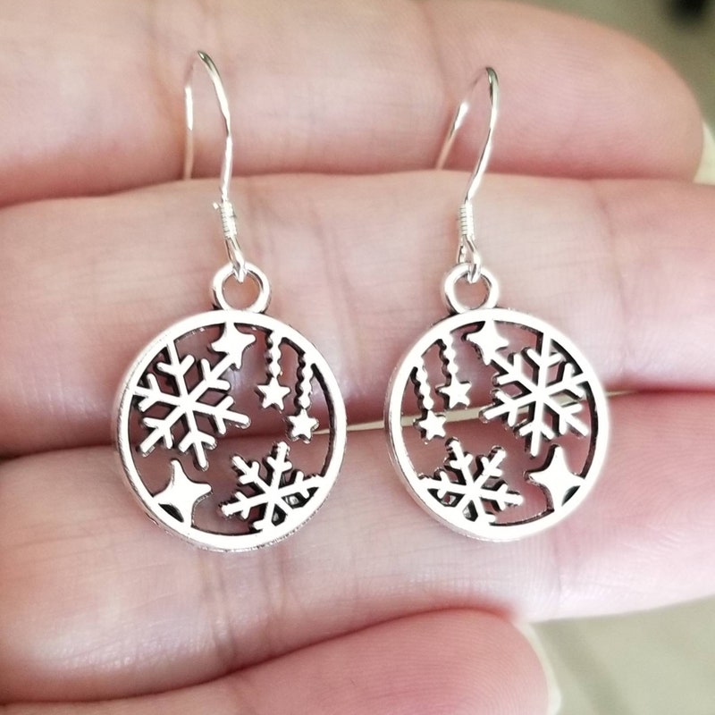 Snowflake Earrings - Etsy
