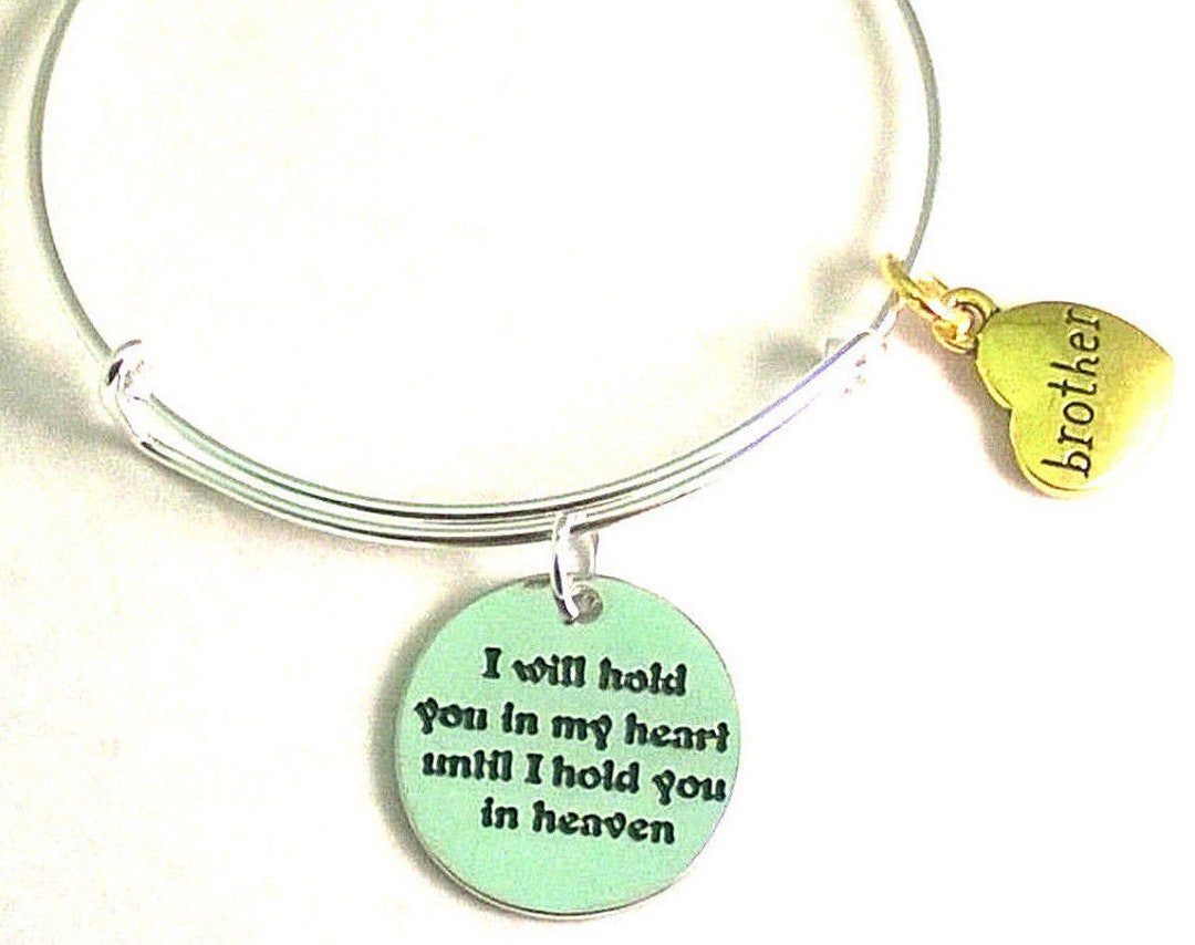 Brother in HEAVEN Bracelet Brother Loss Charm Bracelet - Etsy