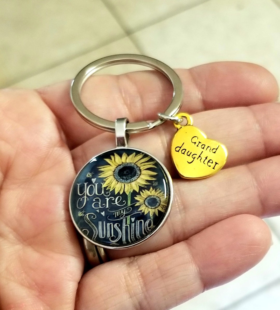Granddaughter Keychain, Granddaughter Gift From Grandparents ...