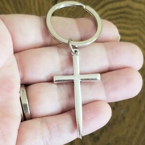 Spiked Cross Keychain Sword Cross Cross Key Ring Medieval - Etsy