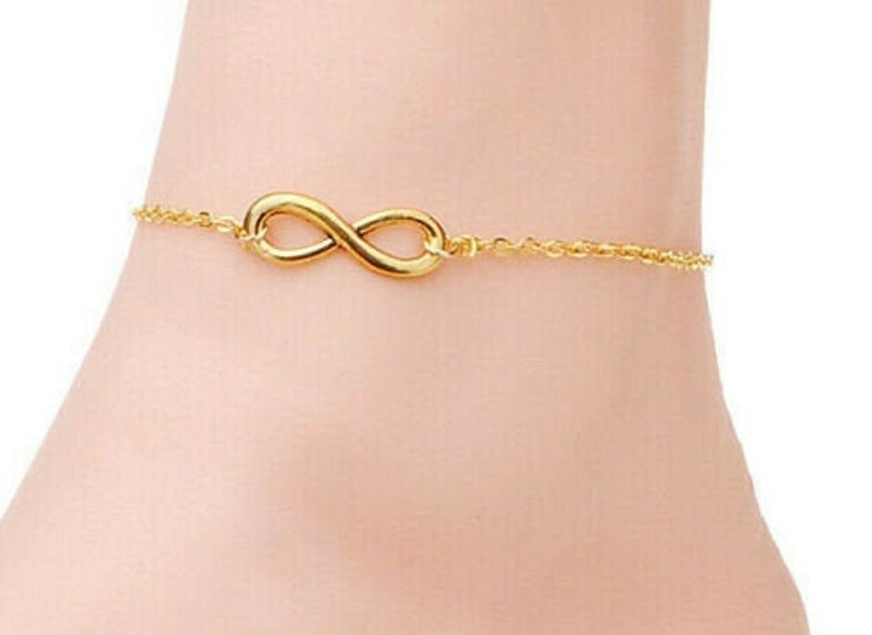 Gold Ankle Bracelet Gold Infinity Anklet Infinity Jewelry - Etsy