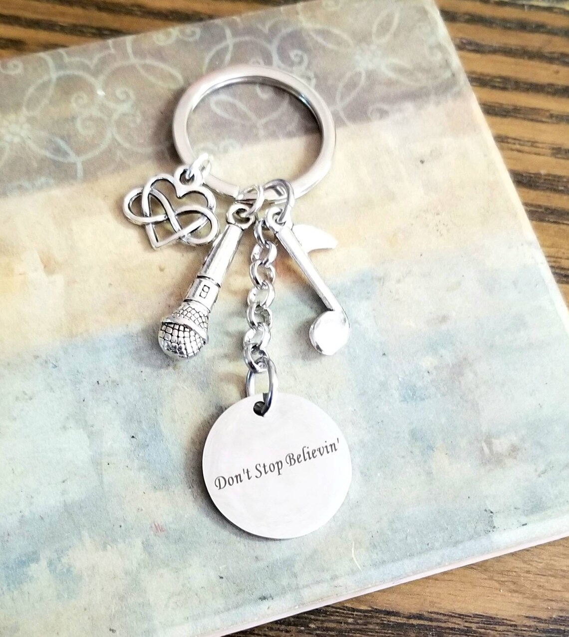 Just a Small Town Girl Keychain, Don't Stop Believing, County Girl Gift ...