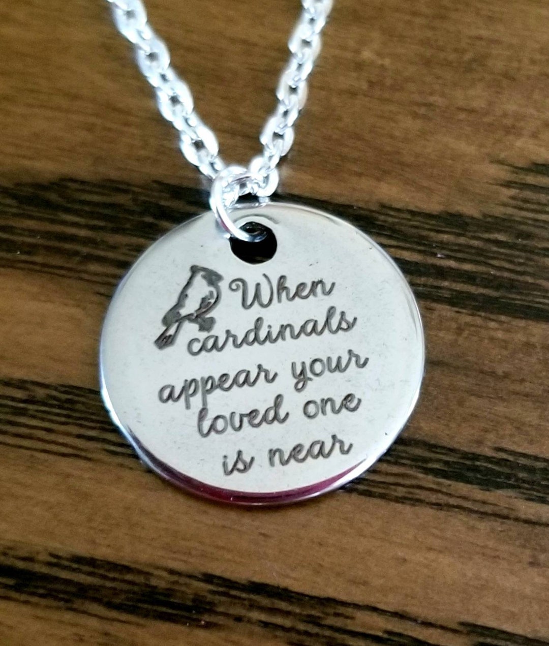 Cardinal Necklace, in Memory Necklace, Memorial Necklace, Cardinal From ...