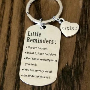 Sister Keychain, Sister Inspirational Gift, Sister Gift, Sister Key ...
