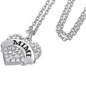 Silver MIMI Necklace, Mimi Heart Pendant, Mimi Gift, Mimi Gift From ...