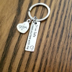 Mom Keychain, Mom Key Ring, Mom Drive Safe I Need You Here With Me ...