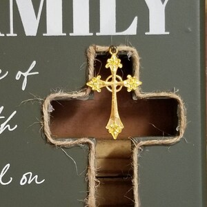Our Family Wooden Sign, Cross Wood Wall Plaque, Art, Home Decor ...