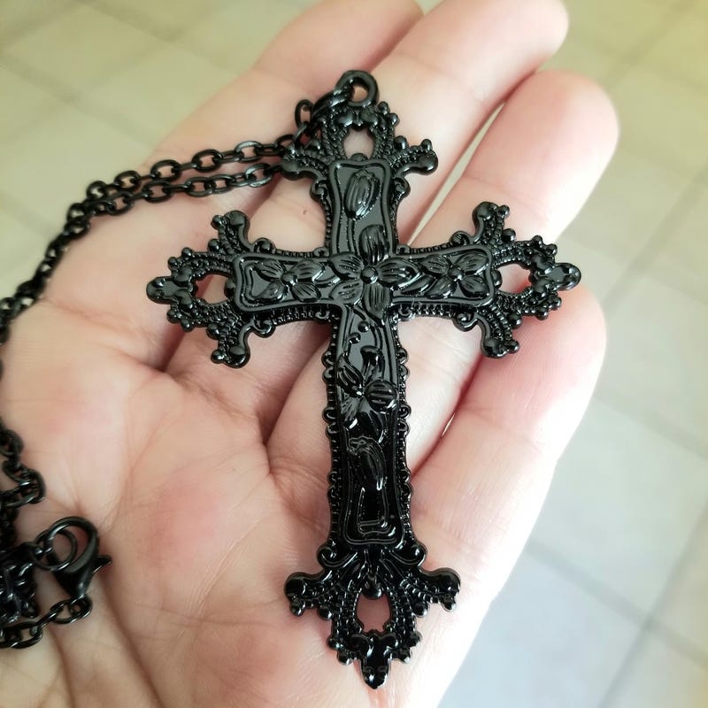 Large Cross Necklace - Etsy