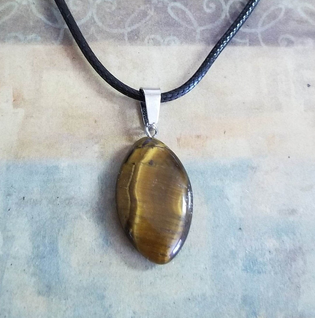 Tiger's Eye Necklace, Tiger's Eye Pendant Necklace, Tiger's Eye Jewelry ...