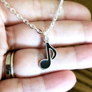 Eighth Note Necklace, Music Note Necklace, Music Note Jewelry, Eighth ...