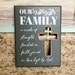 Our Family Wooden Sign, Cross Wood Wall Plaque, Art, Home Decor ...