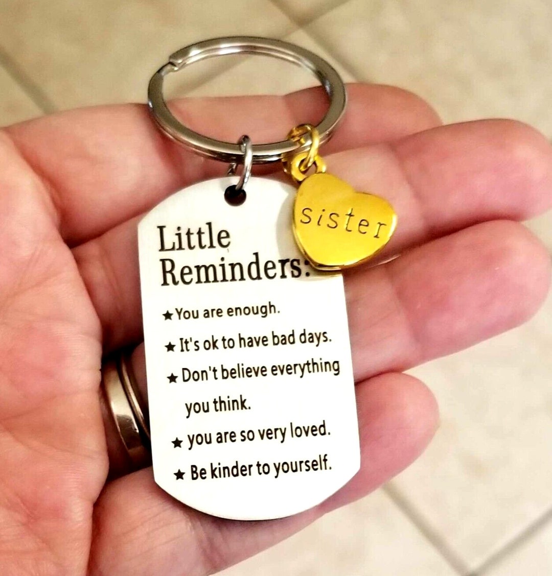 Sister Keychain, Sister Inspirational Gift, Sister Gift, Sister Key ...