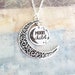 Silver Moon Child Necklace, Silver Moon Star Necklace, Moon and Star ...