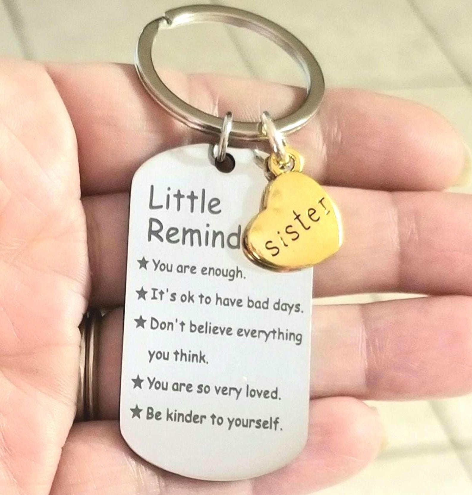 Sister Keychain, Sister Inspirational Gift, Sister Gift, Sister Key ...
