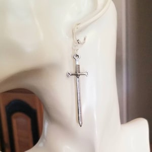 Mens Sword Earring, Mens Earring, Sword Jewelry, Mens Jewelry, Goth ...
